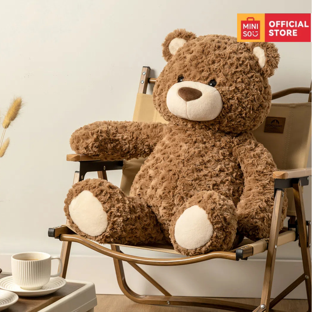 Miniso The Brown Teddy Bear Plush Toy, Premium Stuffed Animal 26cm ...
