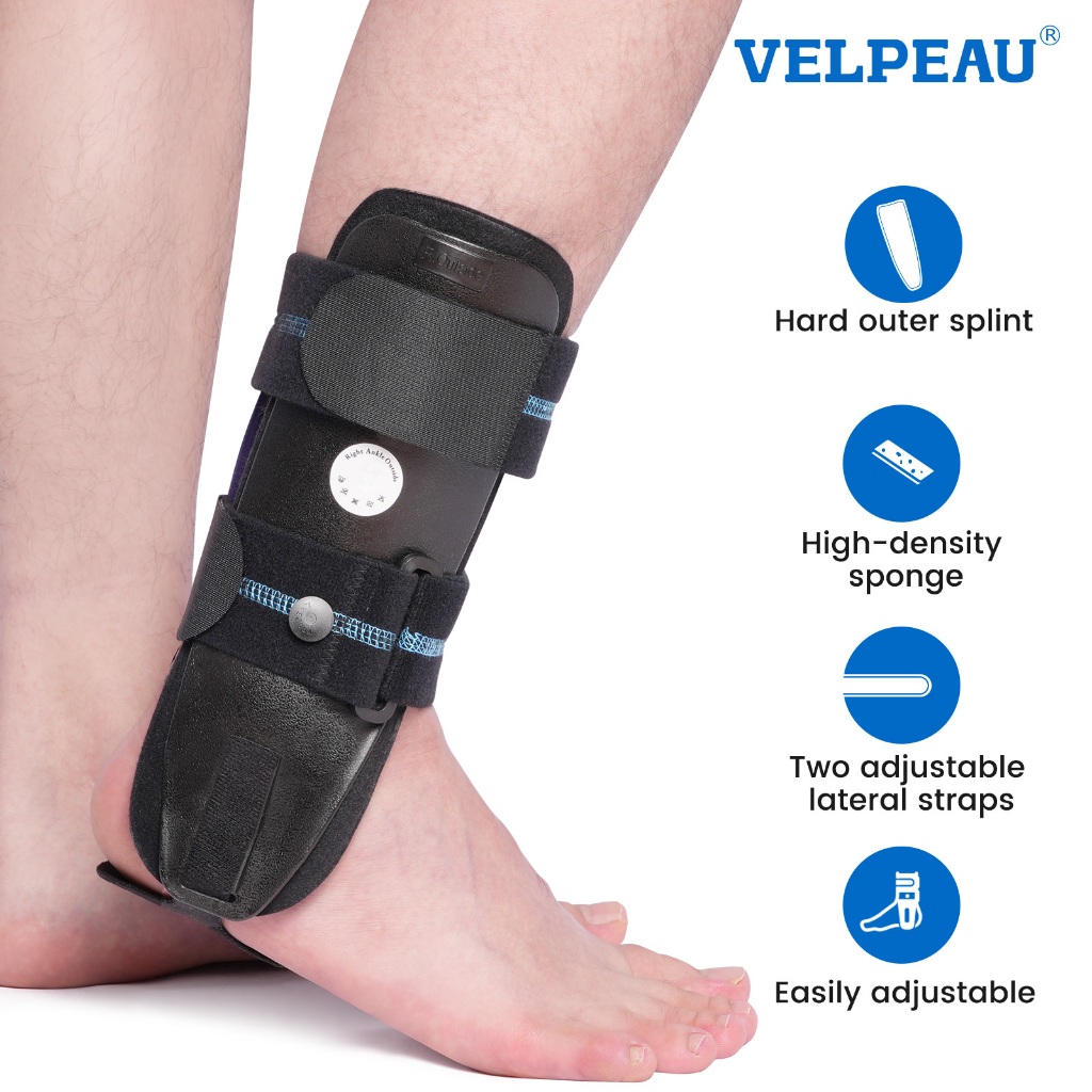 VELPEAU Ankle Guard Ankle Support Adjustable Ankle Brace Stirrup Ankle ...