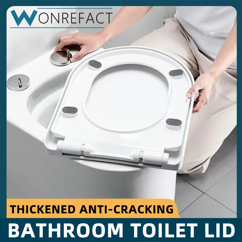 Bathroom Toilet Seat Silent Design Toilet Seat U-Shaped Widened Curved ...
