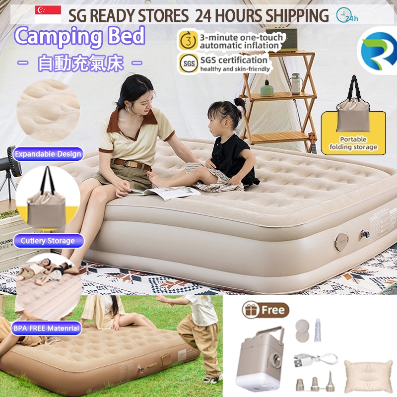 【SG Stock】Inflatable Air Bed With Electric Pump Automatic /Portable For ...