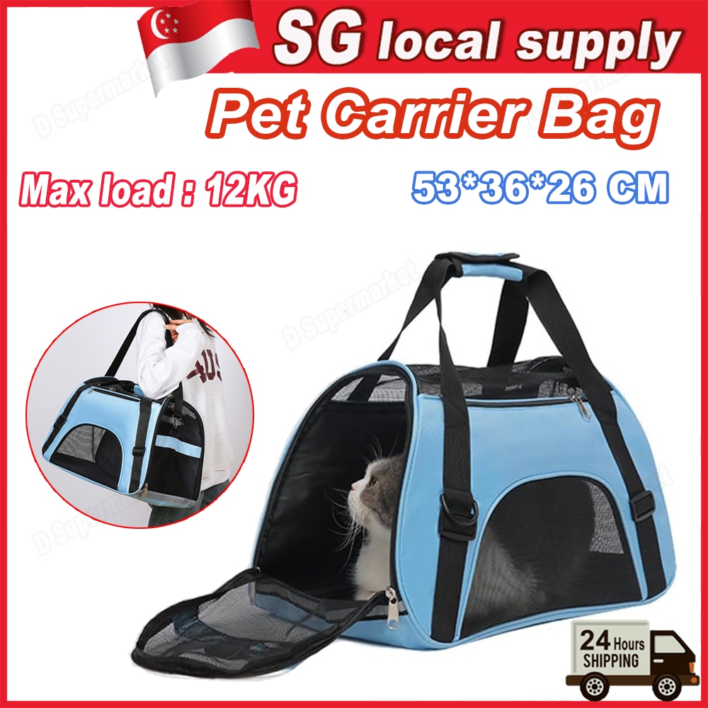 【SG Stock】 Pet Carrier Bag Soft Side Pet Bag Breathable Cat Handbag Dog ...