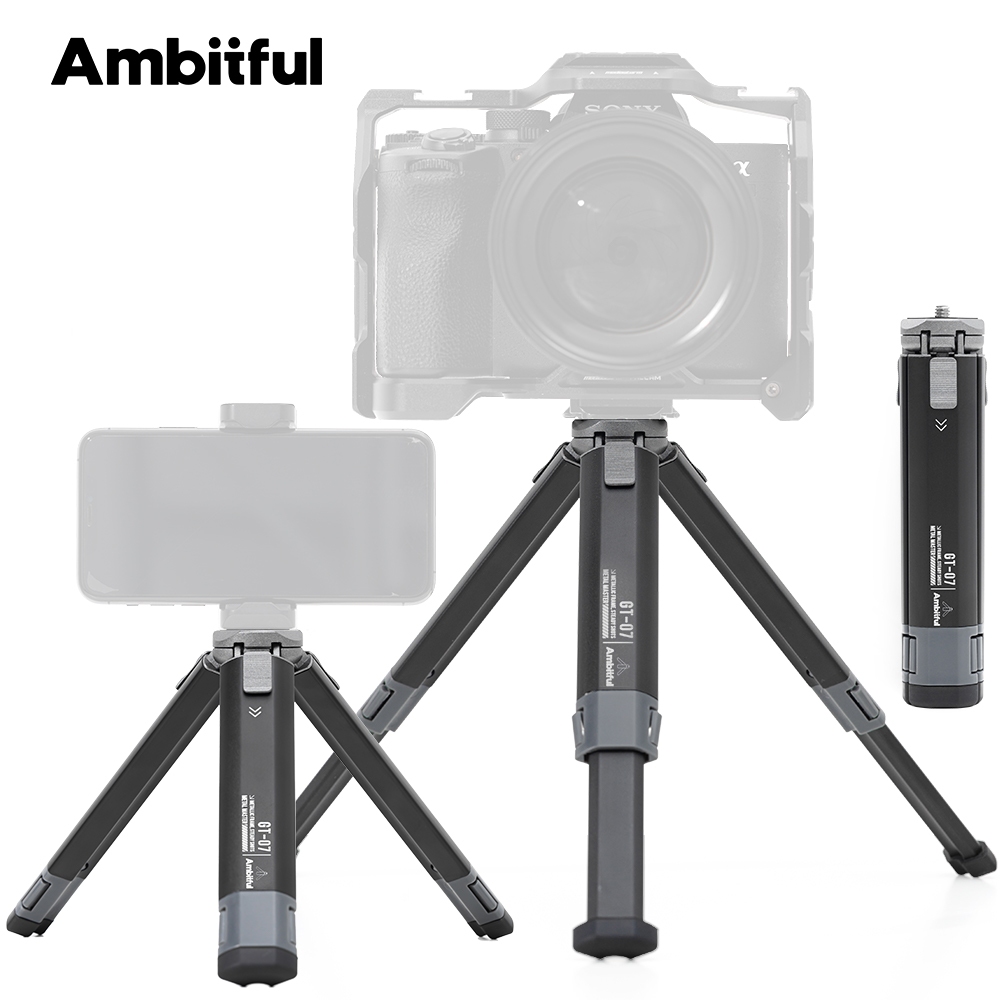 Ambitful GT-07 Desktop Metal Tripod Live Streaming Selfie Stands ...