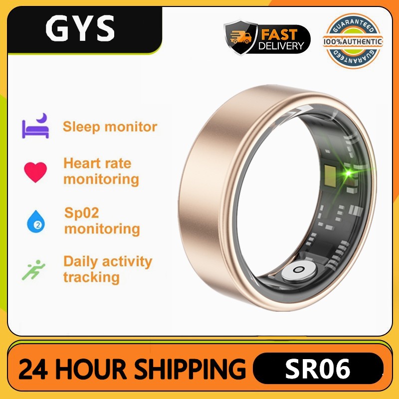 NEW SR06 Smart Ring Men Women Bluetooth 5.1 IP68 & 5ATM Waterproof Health Monitoring Multi-sport ...