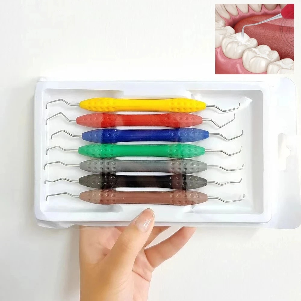 7PCS/Periodontal Bone Scraper Periodontal Cleaning Light Plastic Resin ...