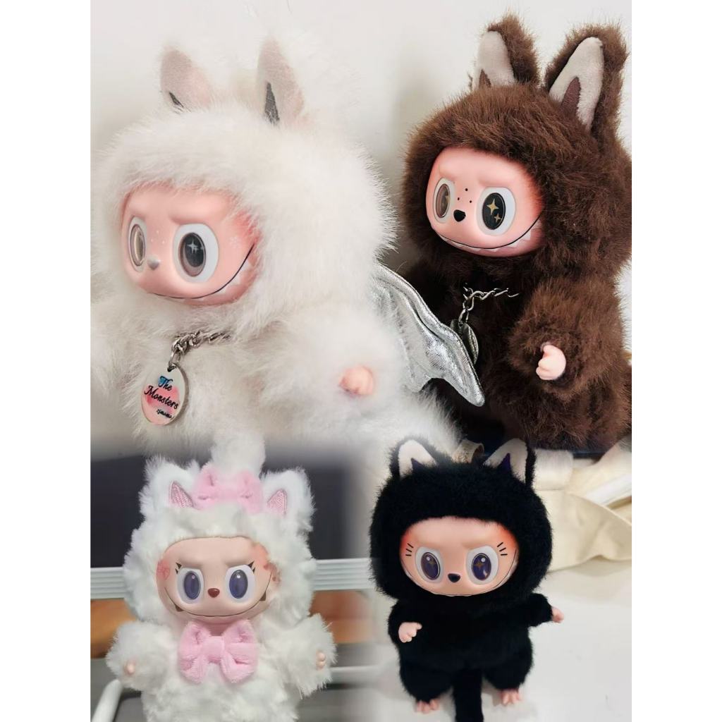 labubu diy zimomo mini zimomo angel in cloud diy keychain Plush Pendant ...