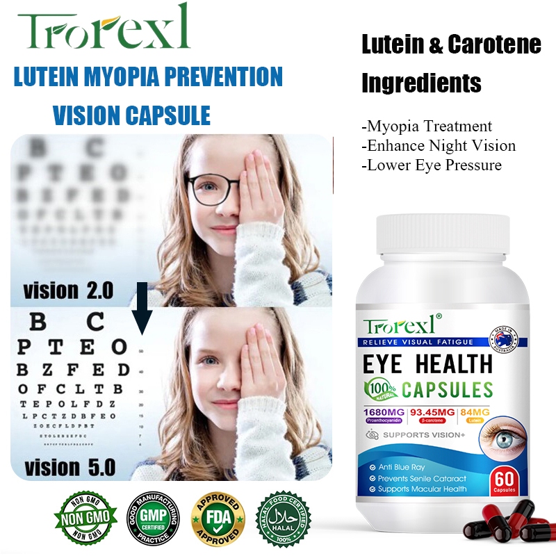 Trorexl 【Bright Eyes】Eye protection capsules carotene Protect eyesight ...