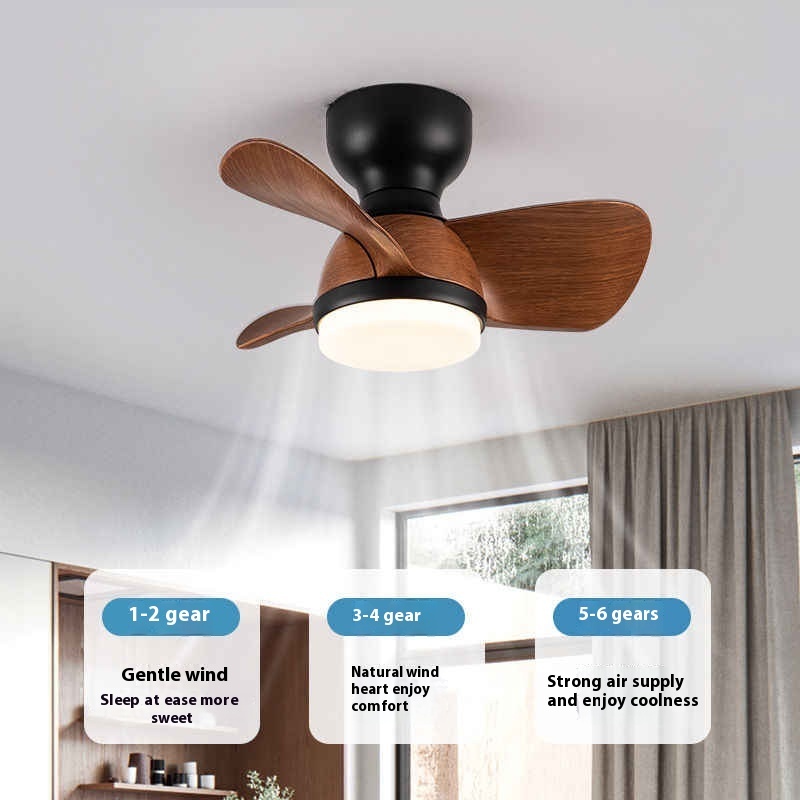 Ceiling Fan With Light New Ceiling 22" Ceiling Fan Light Bedroom Wood Grain Colour Inverter With ...