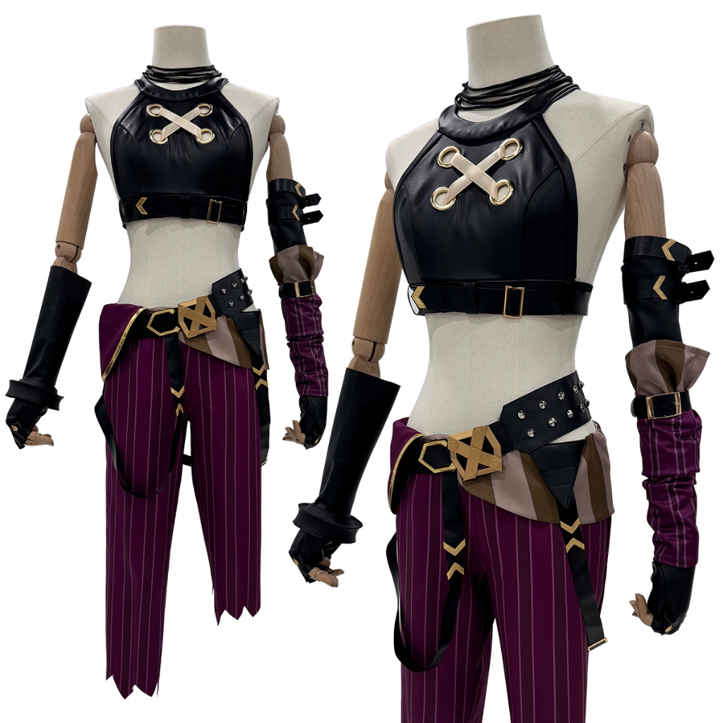 HOLOUN LOL Arcane Jinx Cosplay Costume League of Legends Game Anime COS ...