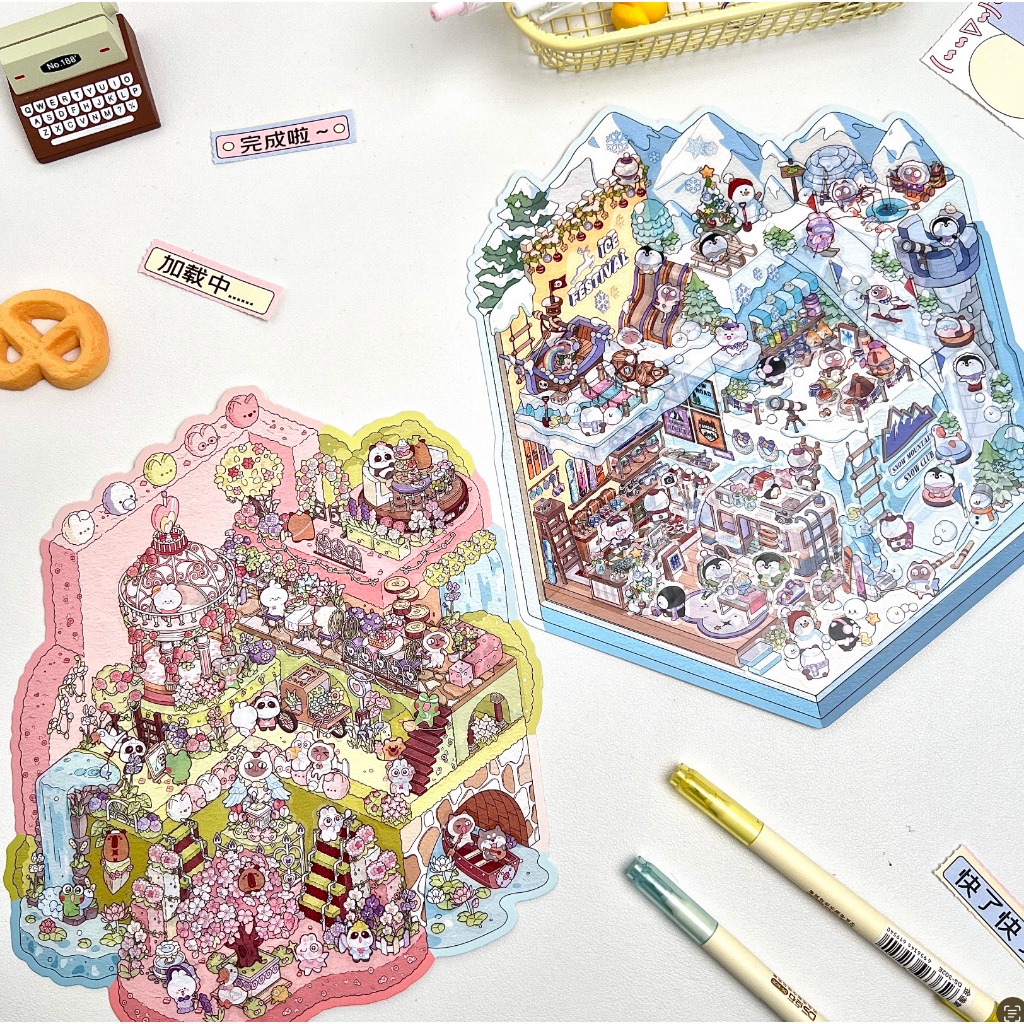 Super Large Size Storage Landscaping Sticker DIY Korean Style ...