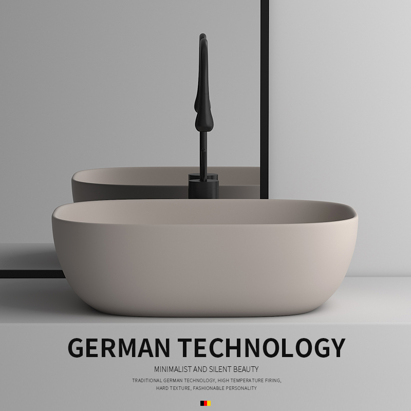 Wash Basin Nordic Table Basin Gray Countertop Single Basin Creative ...