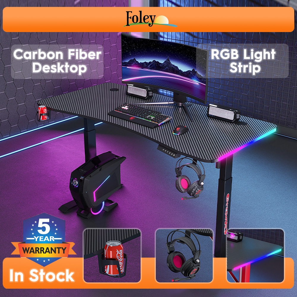 Intelligent electric lifting computer desk, standing office desk, RGB e ...