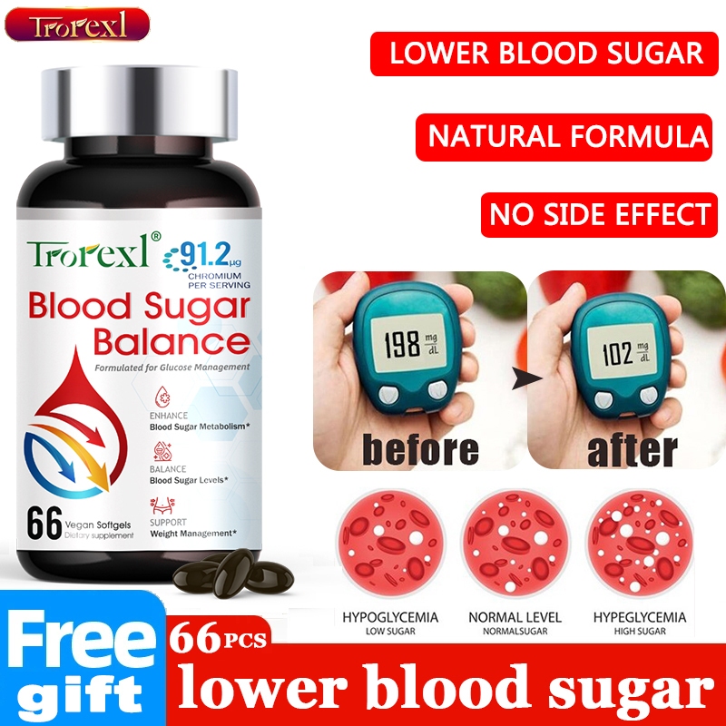 Trorexl 66 caps/bottle Blood Sugar Lower Soft Capsule Naturally Manage ...