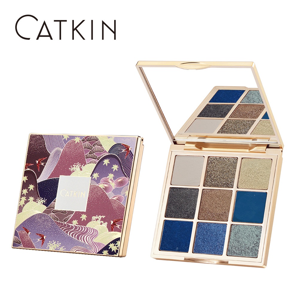 CATKIN 9 Colors Eyeshadow Palette Highly Pigmented Matte&Shimmer Long Lasting Smooth Texture ...
