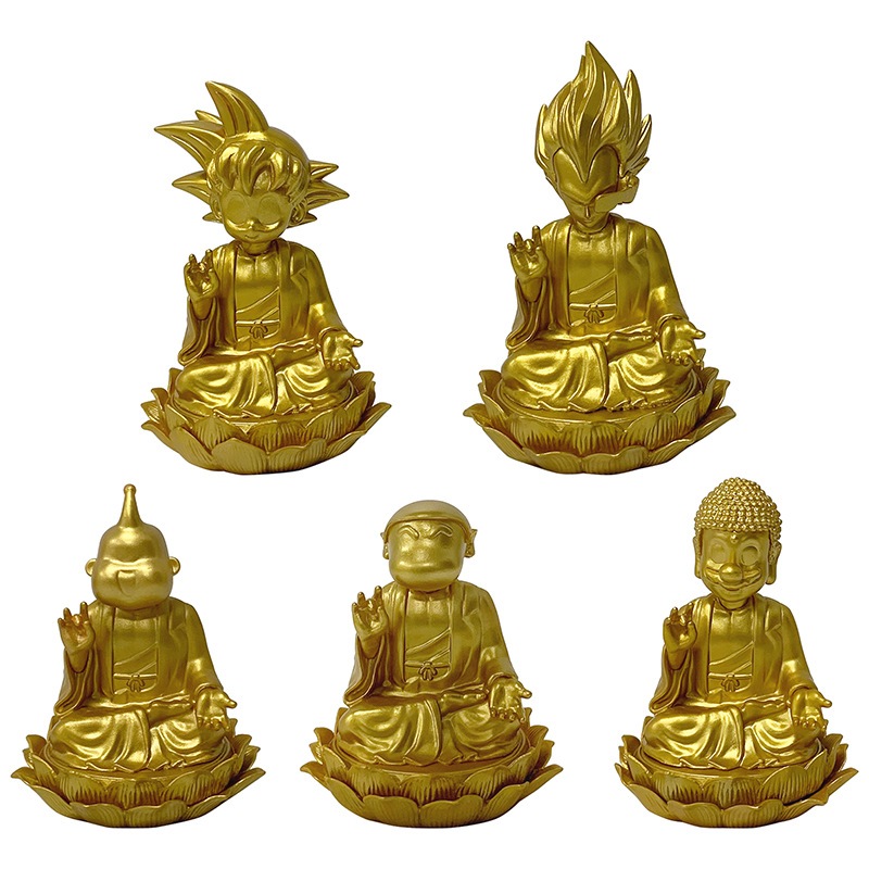 1Pcs Golden Statue Mario Vegeta Crayon Shin-chan Son Goku Majin Buu ...