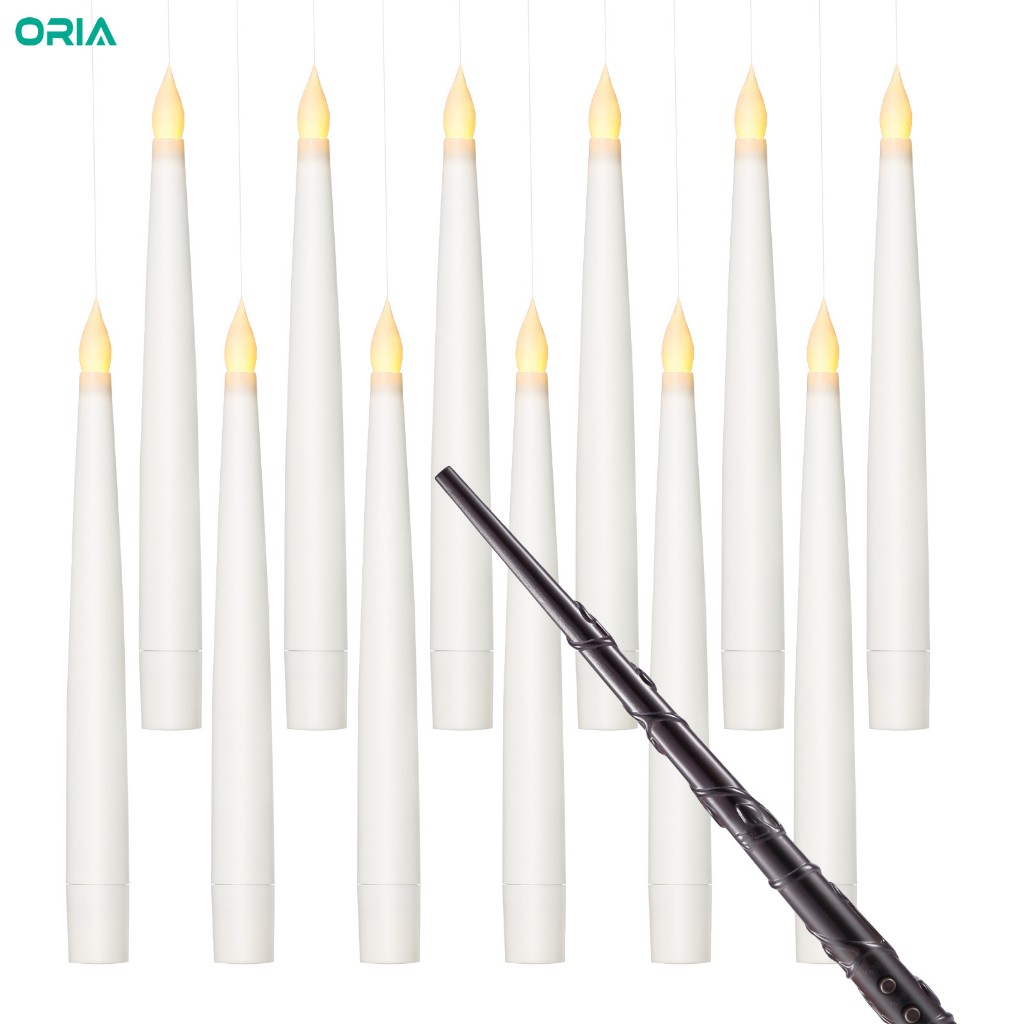 ORIA 12PCS Battery Operated Floating Candles Flameless Magic Hanging ...