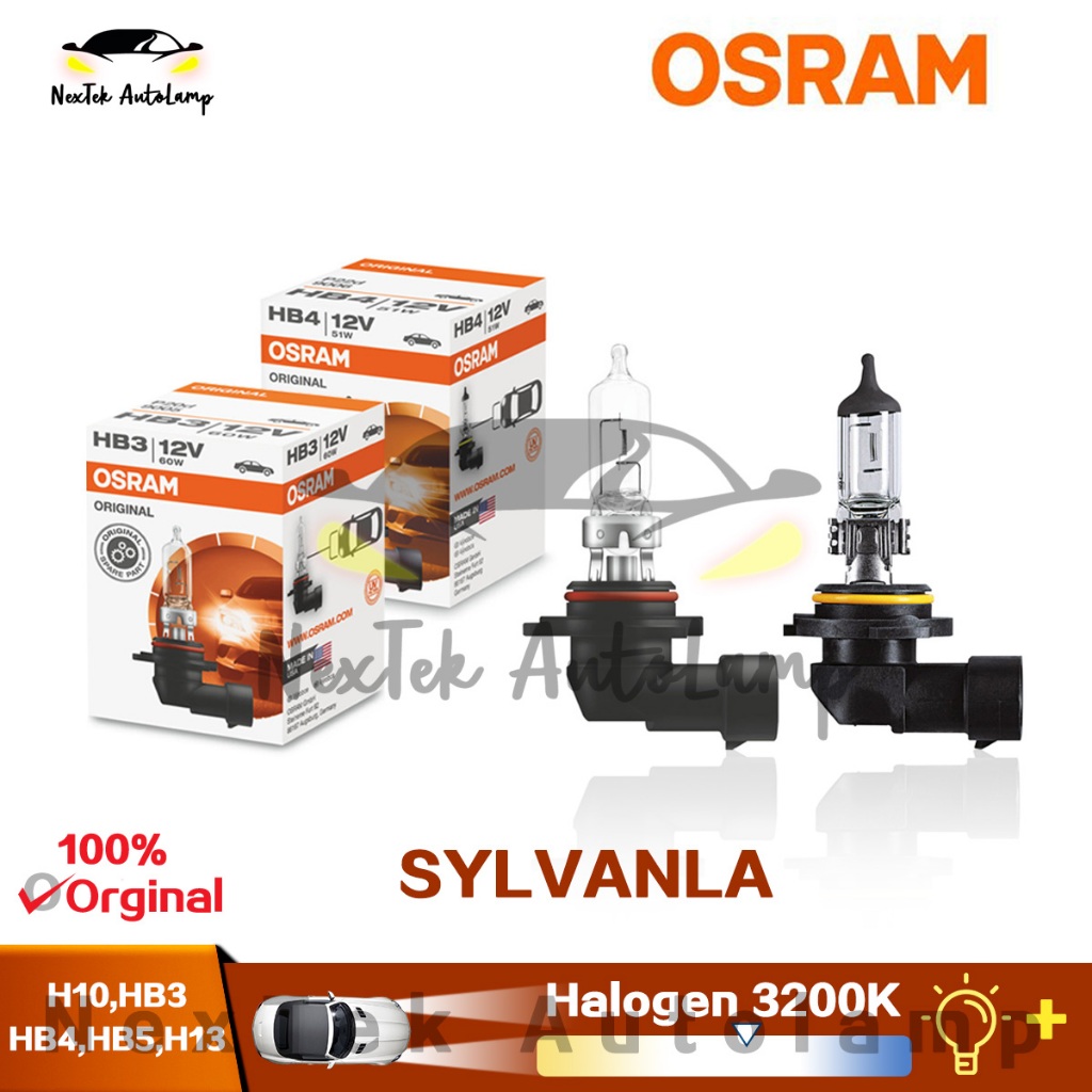 OSRAM Sylvania H10 H13 HB3 HB4 HB3A HB4A HB5 12V 3200K Car Standard ...