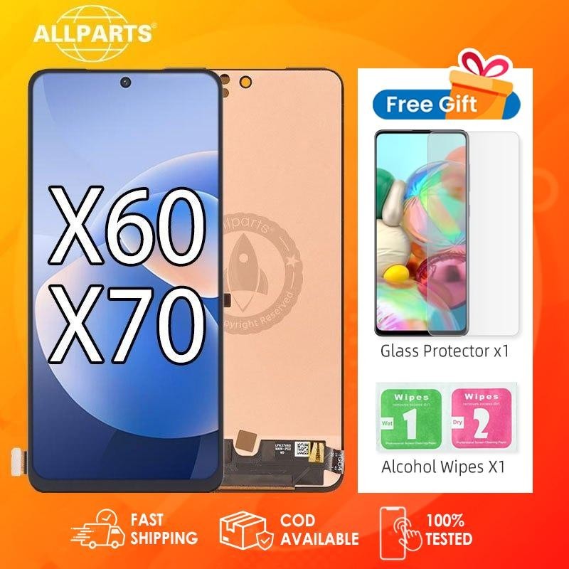 ALLPARTS OLED / INCELL Display for VIVO X60 X70 LCD Touch Screen Digitizer Replacement V2045 ...