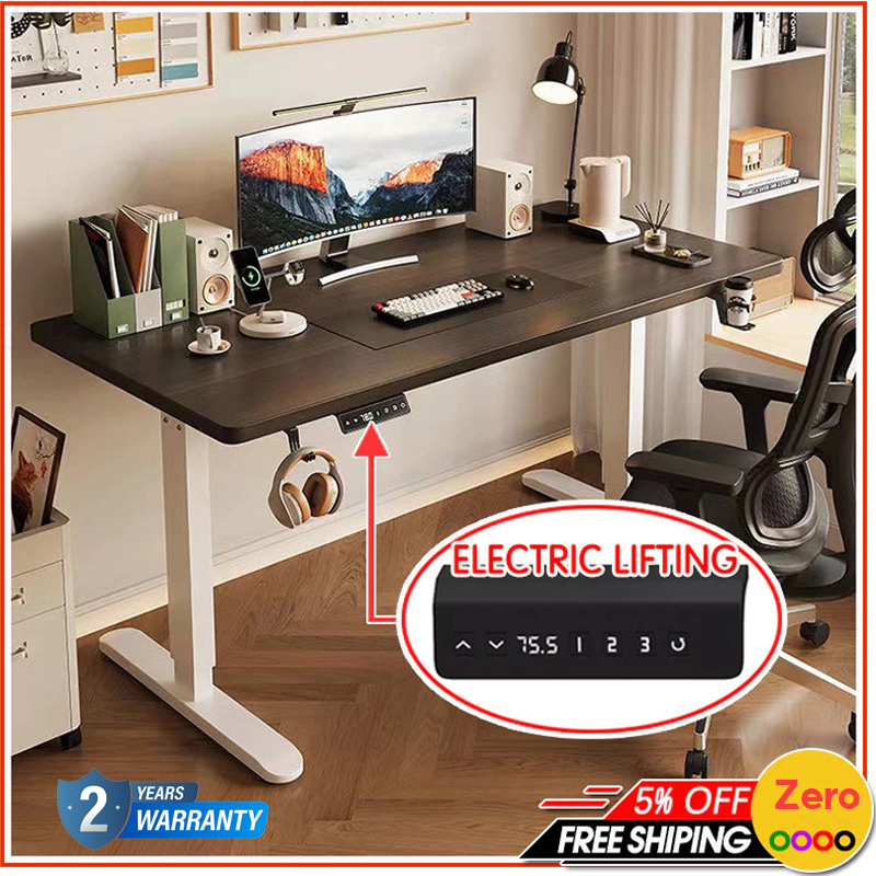 Height Adjustable Computer Table Small House Standing Desk 3-speed ...
