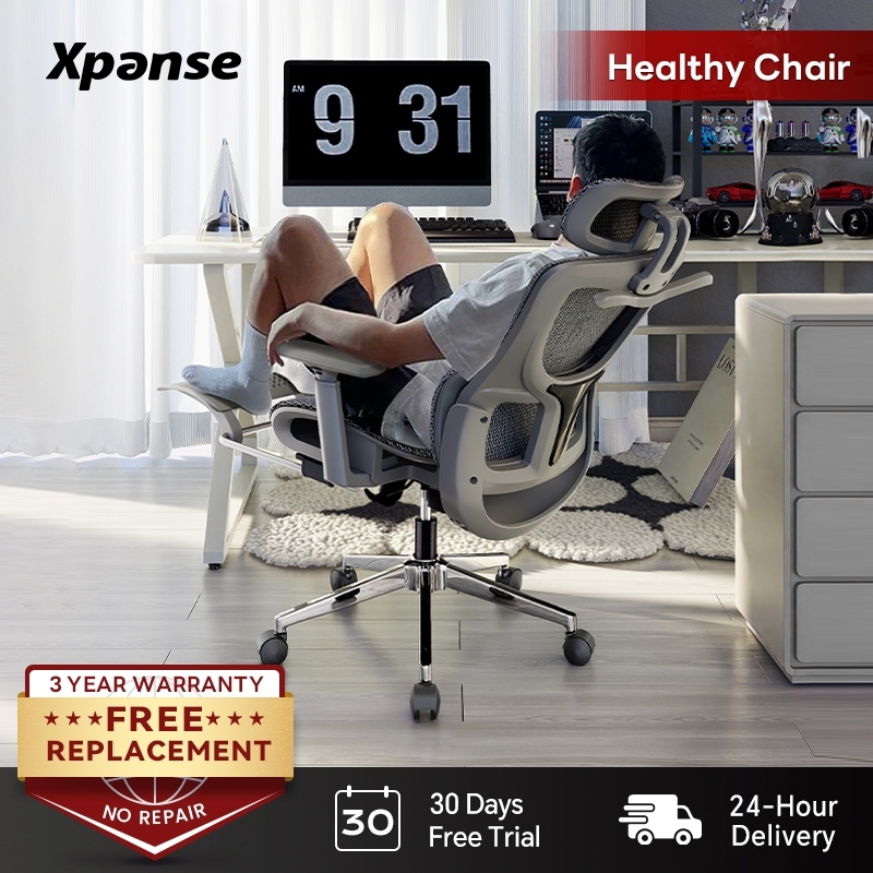 Xpanse LS918 155° Reclining Office Ergonomic Chair with 3D Armrest Gaming chair with 3 Year ...