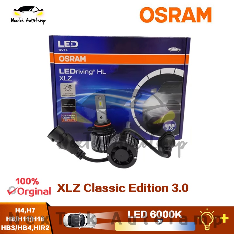 OSRAM XLZ Classic 3.0 LED H4 H7 H8 H11 H16 HB3 HB4 HIR2 12V 40W 6000K White Light Car Headlight ...
