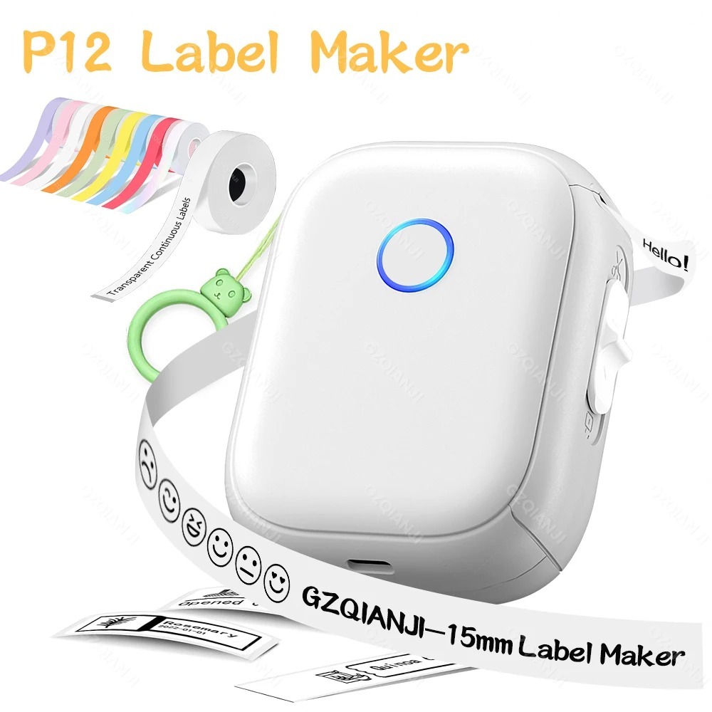 Marklife Thermal Label Sticker Printer P12 Mini Portable Bluetooth Wireless Label Maker with ...
