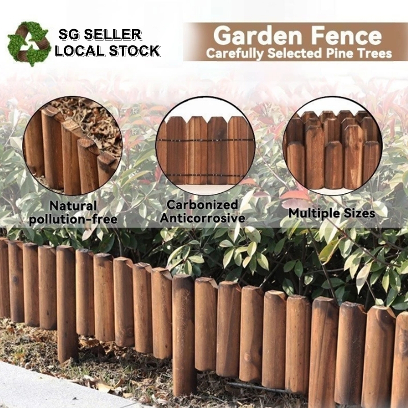 Wooden Ground Fencing Garden Home Decoration Flexible Round Wood Fence ...