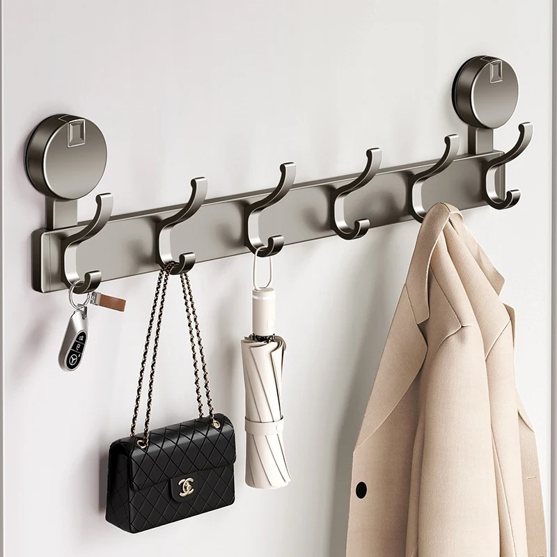 DDhome Aluminum Alloy Clothes Hook No Drilling Suction Cup Installation ...
