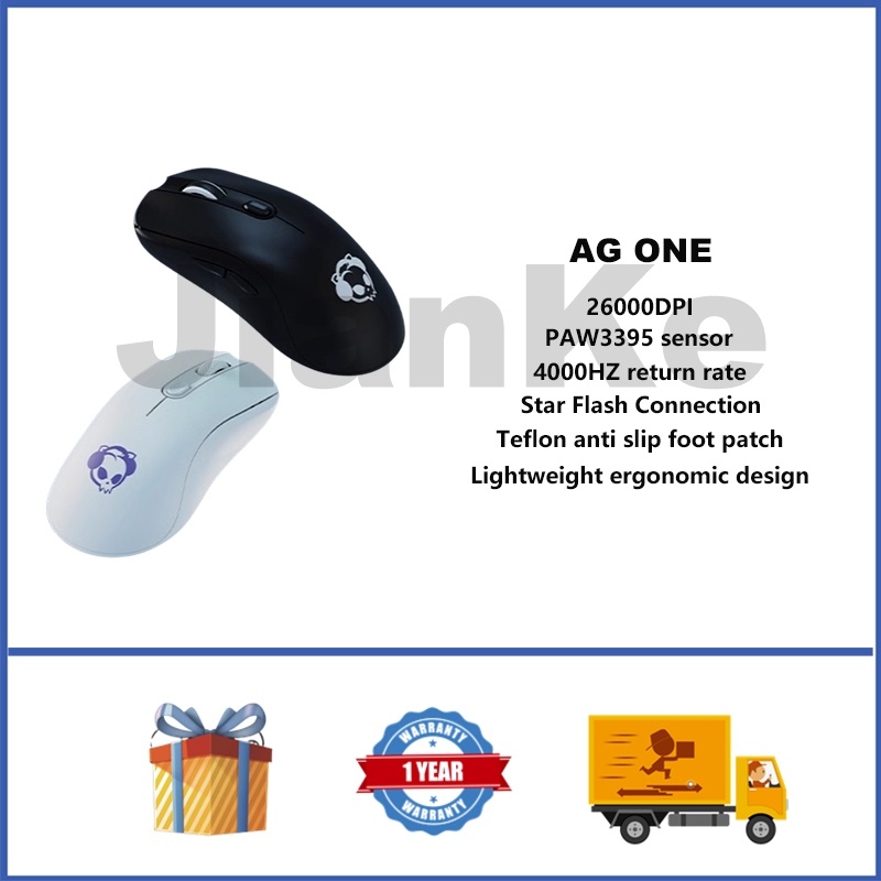 Akko AG ONE Wireless Mouse PAW3395 26000DPI Lightweight Three Mode ...