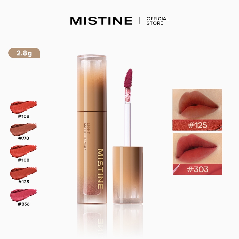 MISTINE Matte Lip Glaze Lipstick 2.8g | Shopee Singapore