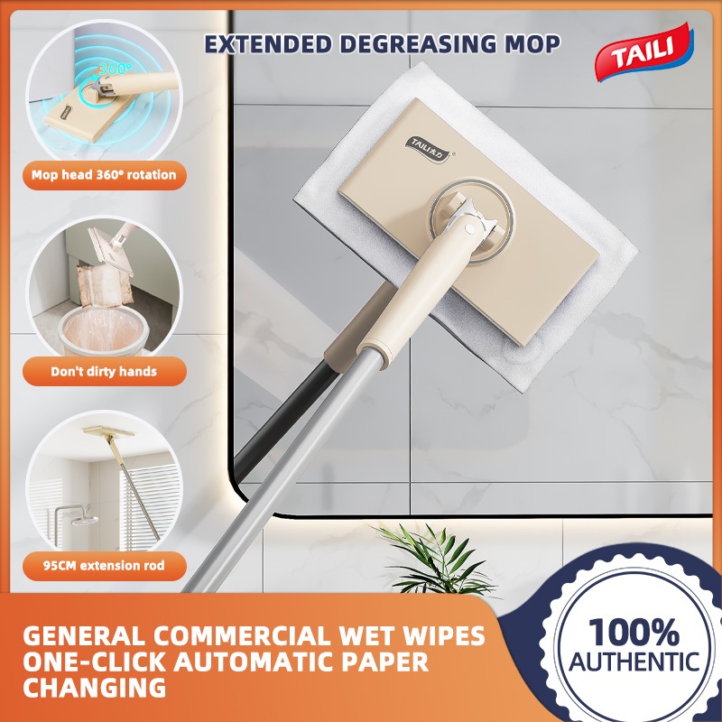 TAILI Fully Automatic Mini Mop 360 Rotating Lazy Mop face towel No Need ...