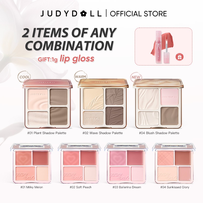[Free Matching] Judydoll 橘朵 Highlight & Contour All-In-One Palette ...