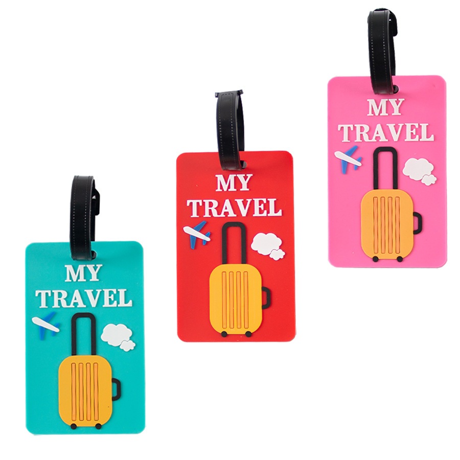 Luggage Tag PVC Suitcase Tags Business Travel Tags ID Labels Card Holder Secure Bag Tag | Shopee ...