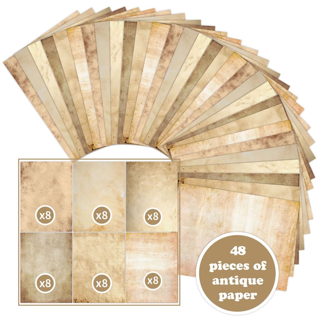 48 Stationery Vintage Antique Design Printing/Writing Papers 8.2 x 11 ...