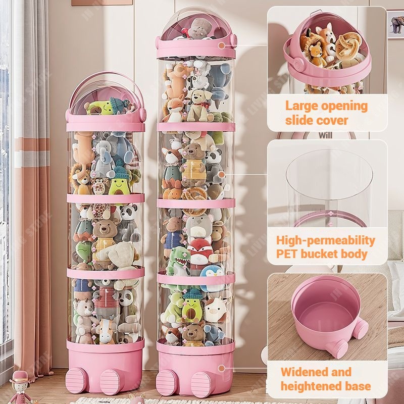 Pvc Plush Doll Storage Box Doll Storage Bucket Toy Storage Box Children ...