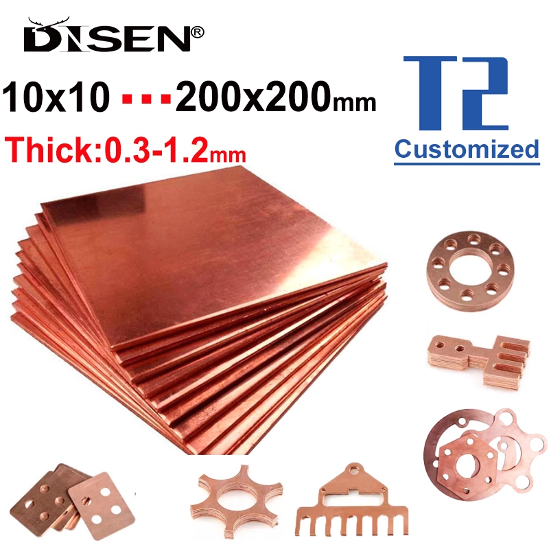 Thick0.3mm-1.2mm Pure Copper Sheet Metal Copper Plate Cu Metal Sheet ...
