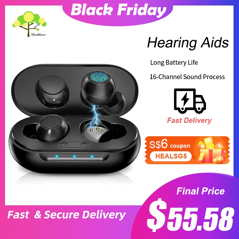 HealthTree Rechargeable Hearing Aids 16 Channel Noise Reduction Digital ...