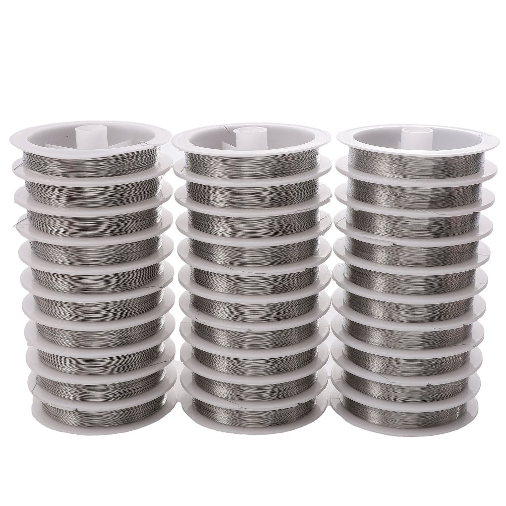 11M-100M/Roll Mild Steel Wire Beaded Wire String Cord Beading DIY ...