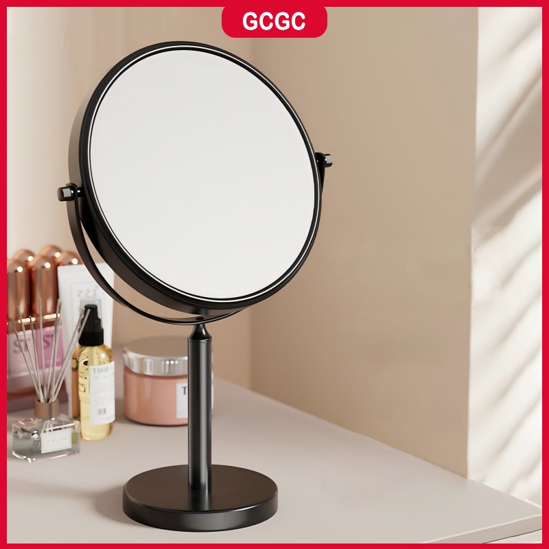 [SG Stock] GC aluminum metal 360° rotating vanity mirror countertop ...