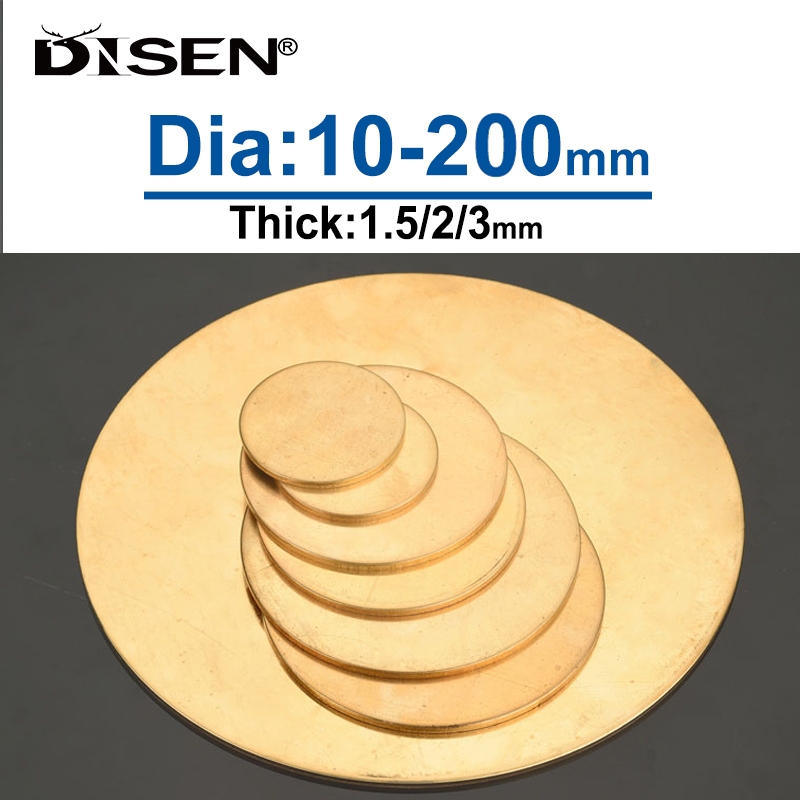H62 Brass Plate Brass Round Circle Disc Plate Diameter 10mm-200mm ...