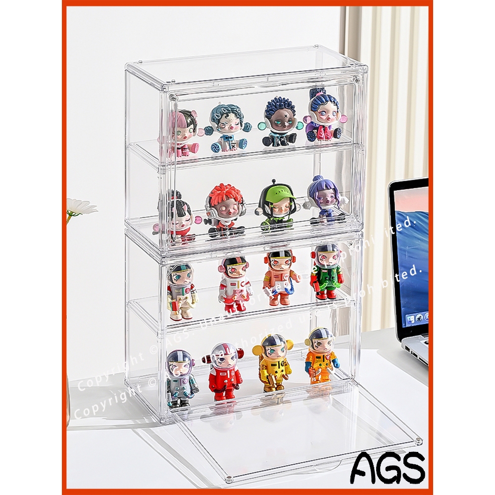 Wall Popmart Display Box Acrylic Popmart Storage Labubu Display Case ...