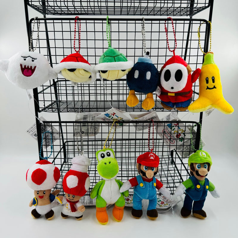 11 Styles Super Mario Bros Plush Keychain Triple Bananas Green Koopa ...