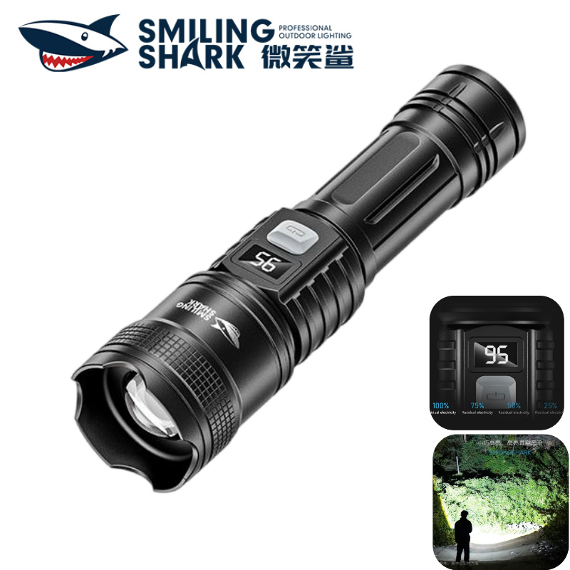Smiling Shark SD5252 LED Torchlight 3Modes Super Bright Torch Light ...