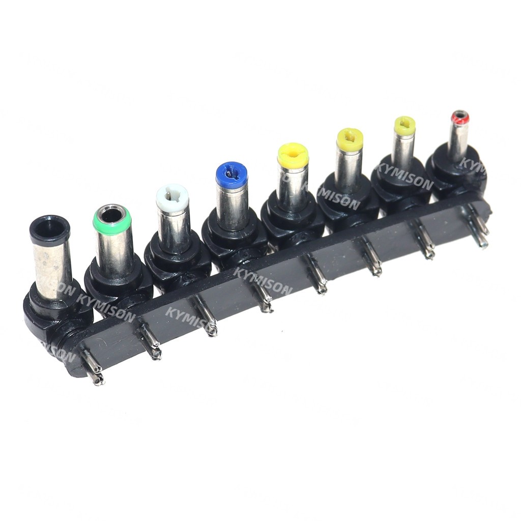 8PCS/Set Universal Laptop dc tip Adapter 90 Degree 2Pin To 4.01.7mm/3.5 ...