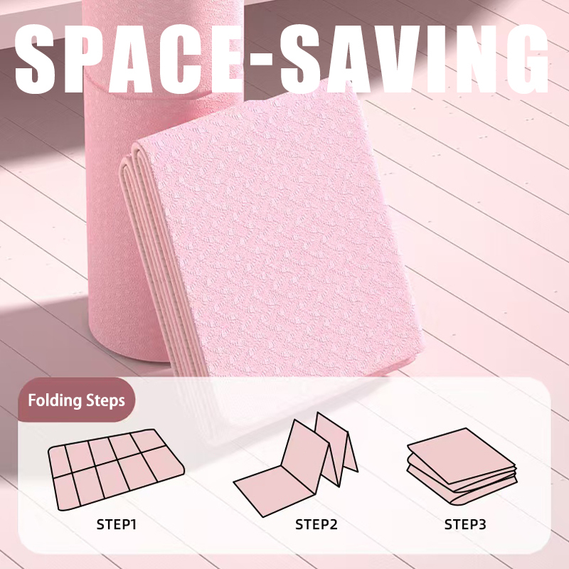 FUYOGI Foldable Yoga Mat Anti-slip Lightweight Travel Folding 6MM/8MM ...