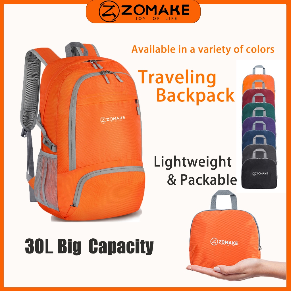 Zomake 30L Lightweight Backpack Folding Women for Travel Waterproof ...