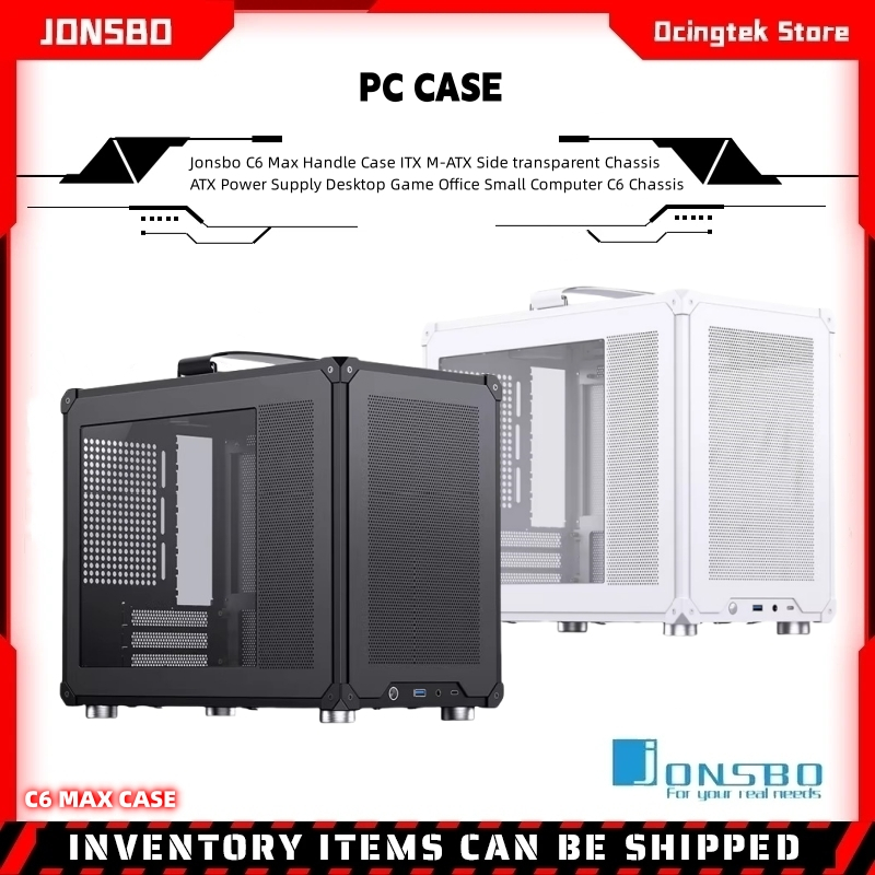 Jonsbo C6 Max Handle Case ITX M-ATX Side transparent Chassis ATX Power ...