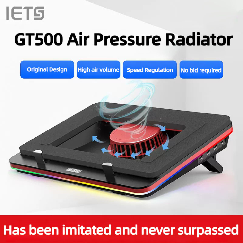 IETS GT500 Powerful Turbo-Fan RGB Laptop Cooling Pad gaming laptop ...