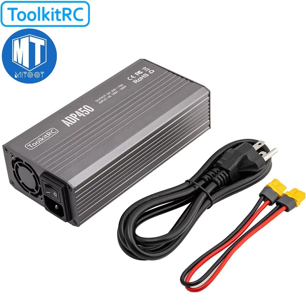 ToolkitRC ADP450 Power Supply Adapter 450W XT60 output 24V19A AC input ...