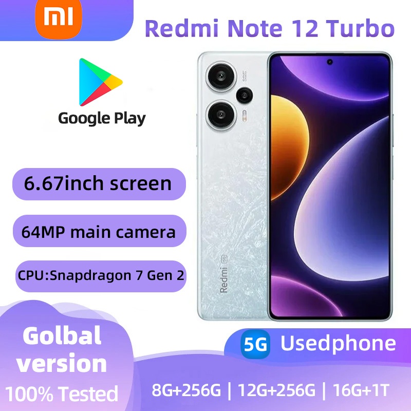 Redmi Note 12 Turbo（5G）Smartphone Unlocked 256GB All Colours Good ...