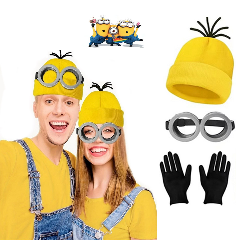New 3Pcs/set Anime Despicable Me Minions Costume For Adults Costume ...